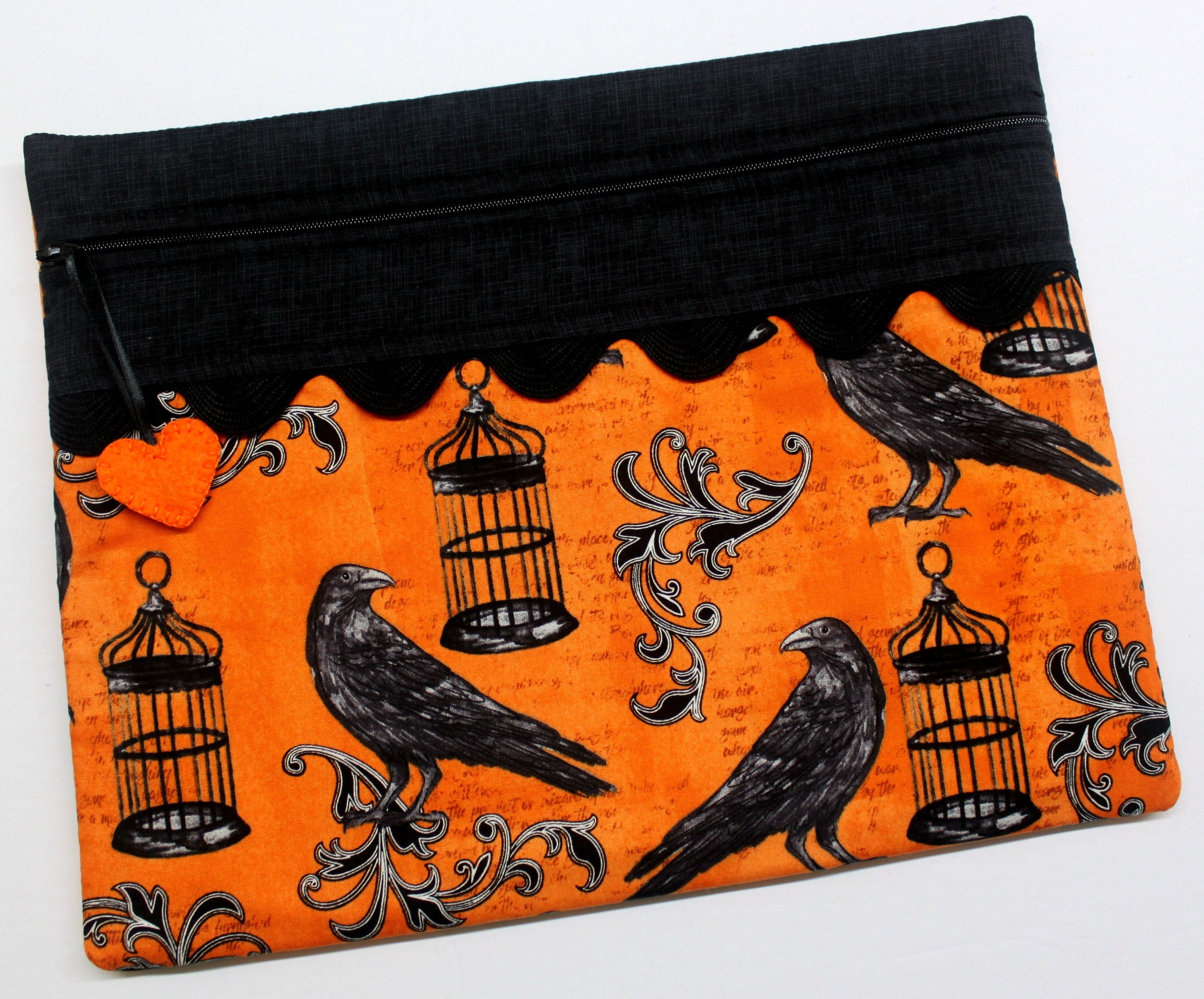 Caged Crows Cross Stitch Project Bag