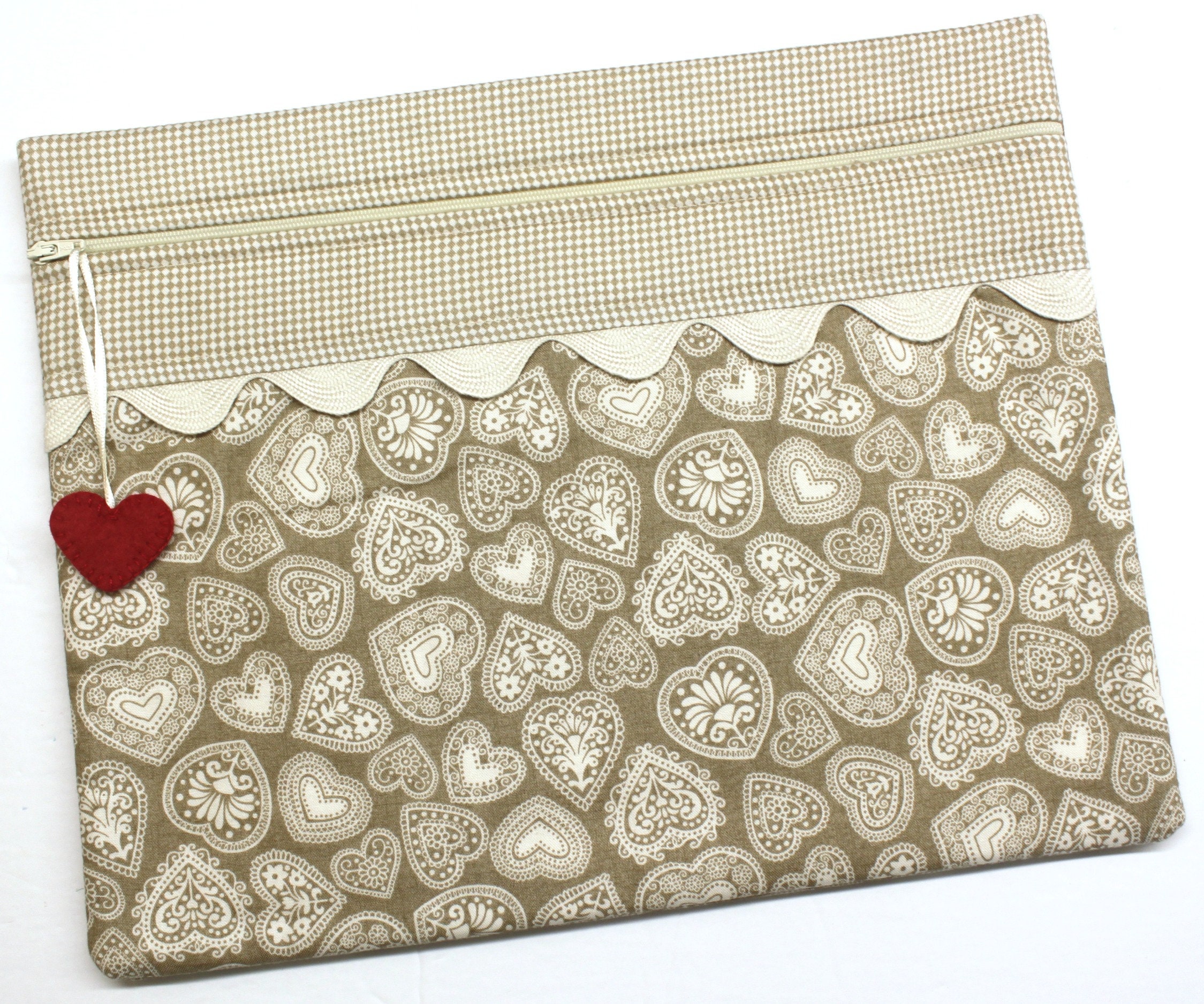 Tender Hearts Cross Stitch Project Bag