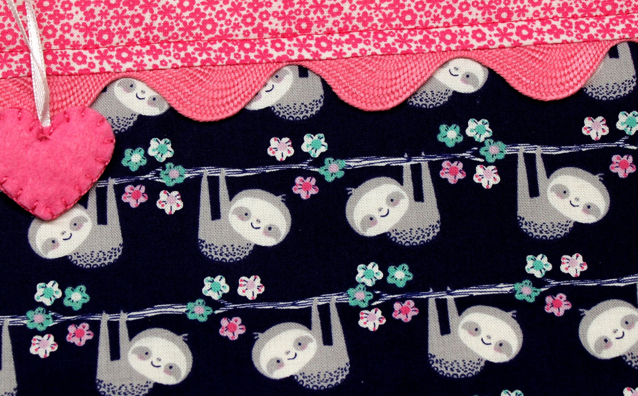 Lil' Big Bottom Sweet Sloths Cross Stitch Bag