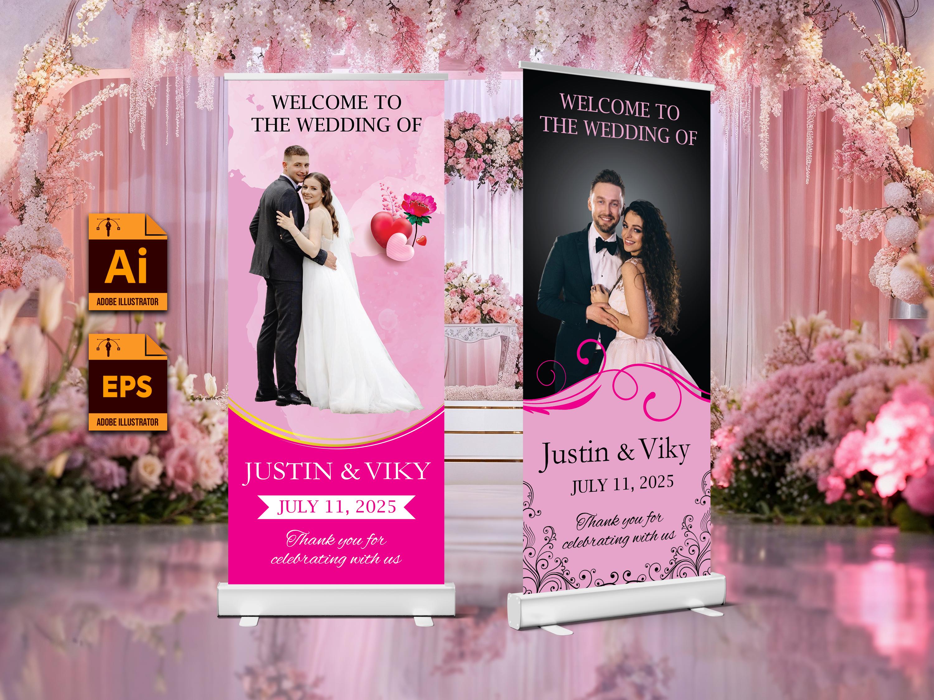 Editable Wedding Welcome Banner Template: Elegant Reception Sign - Etsy