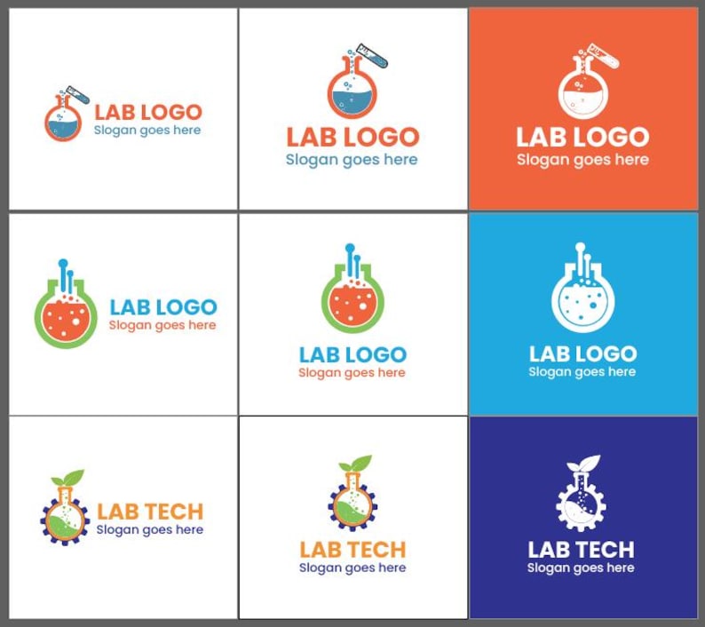 Lab Logo | Science & Tech Logo Design | Digital Download - Etsy