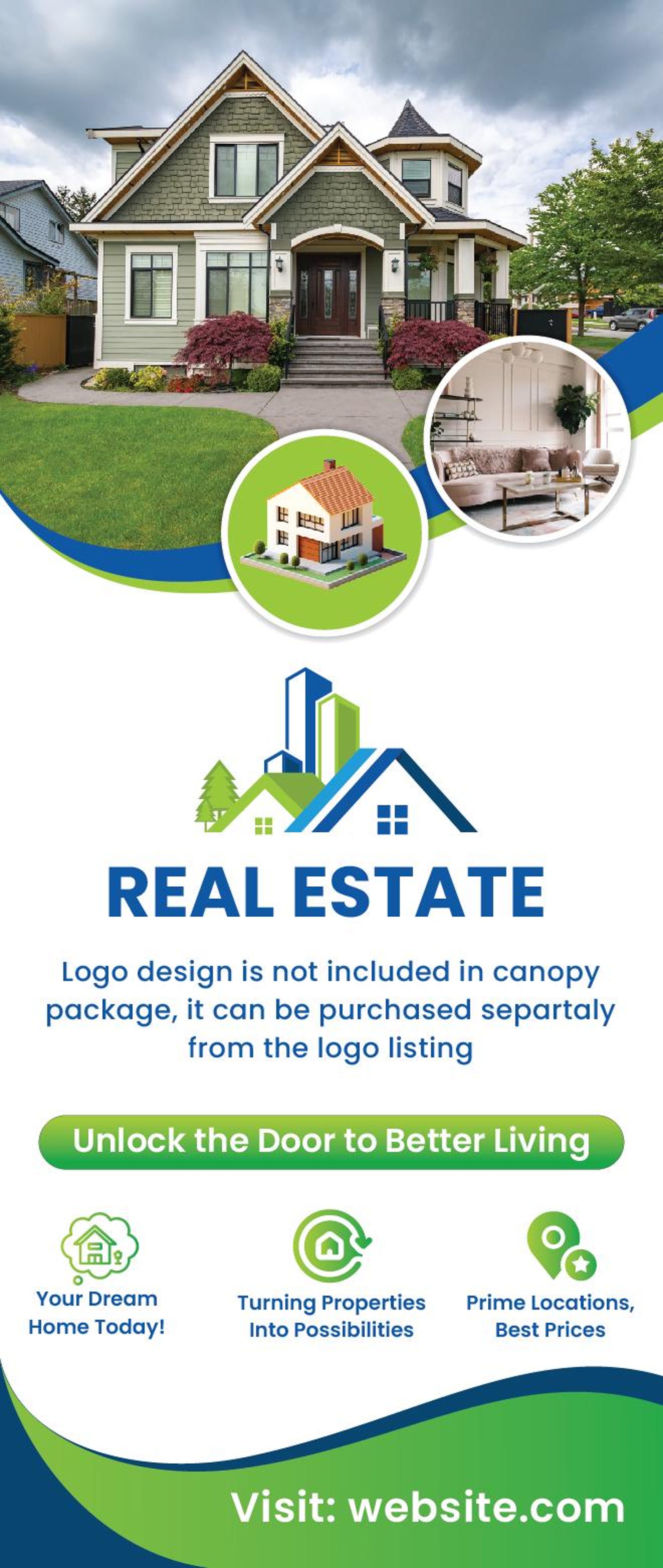 Real Estate Booth Design: 10x10 Canopy Tent, Back Wall, Table Cover ...