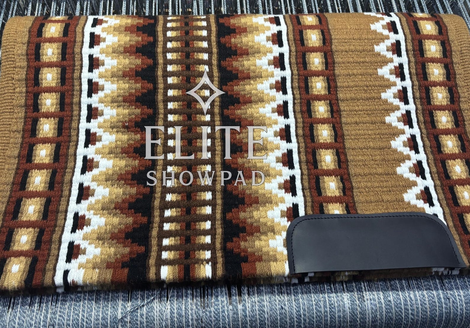 Elite Western Show Saddle Pad: Gold, Rust, Black & White - Etsy