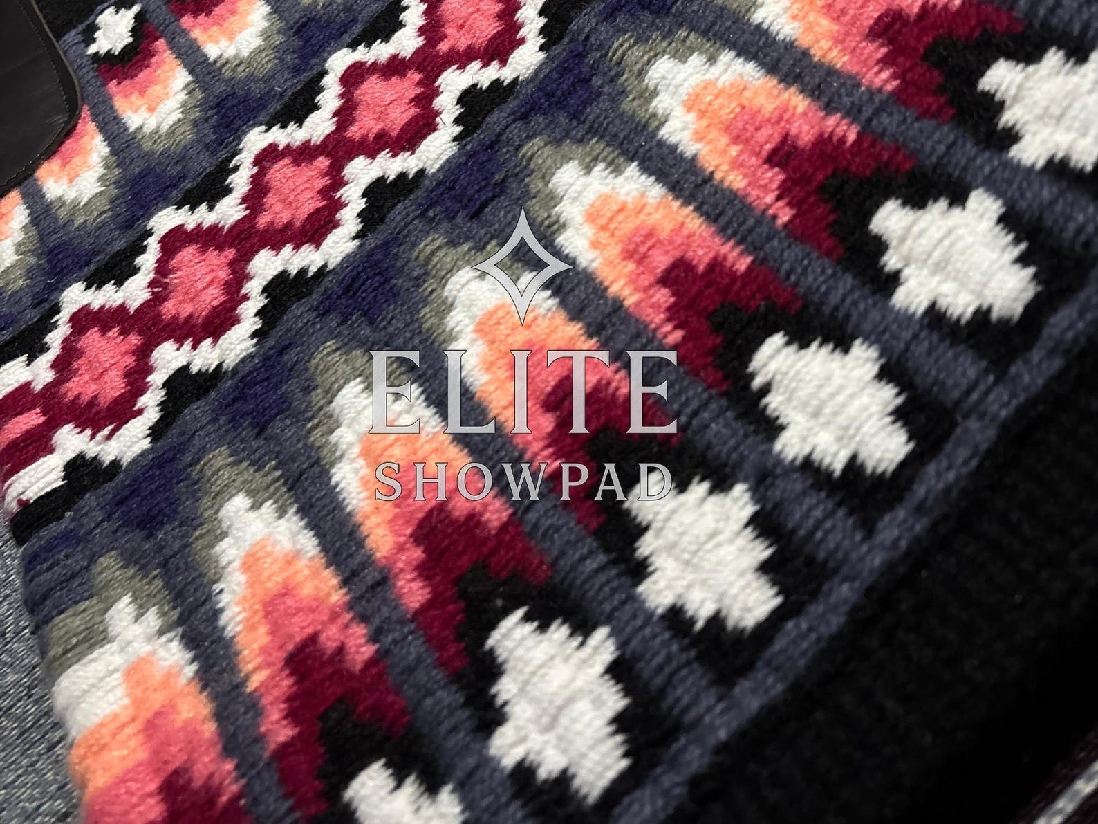 Elite Western Show Pad: Black, Peach, and Pink Saddle Blanket - Etsy