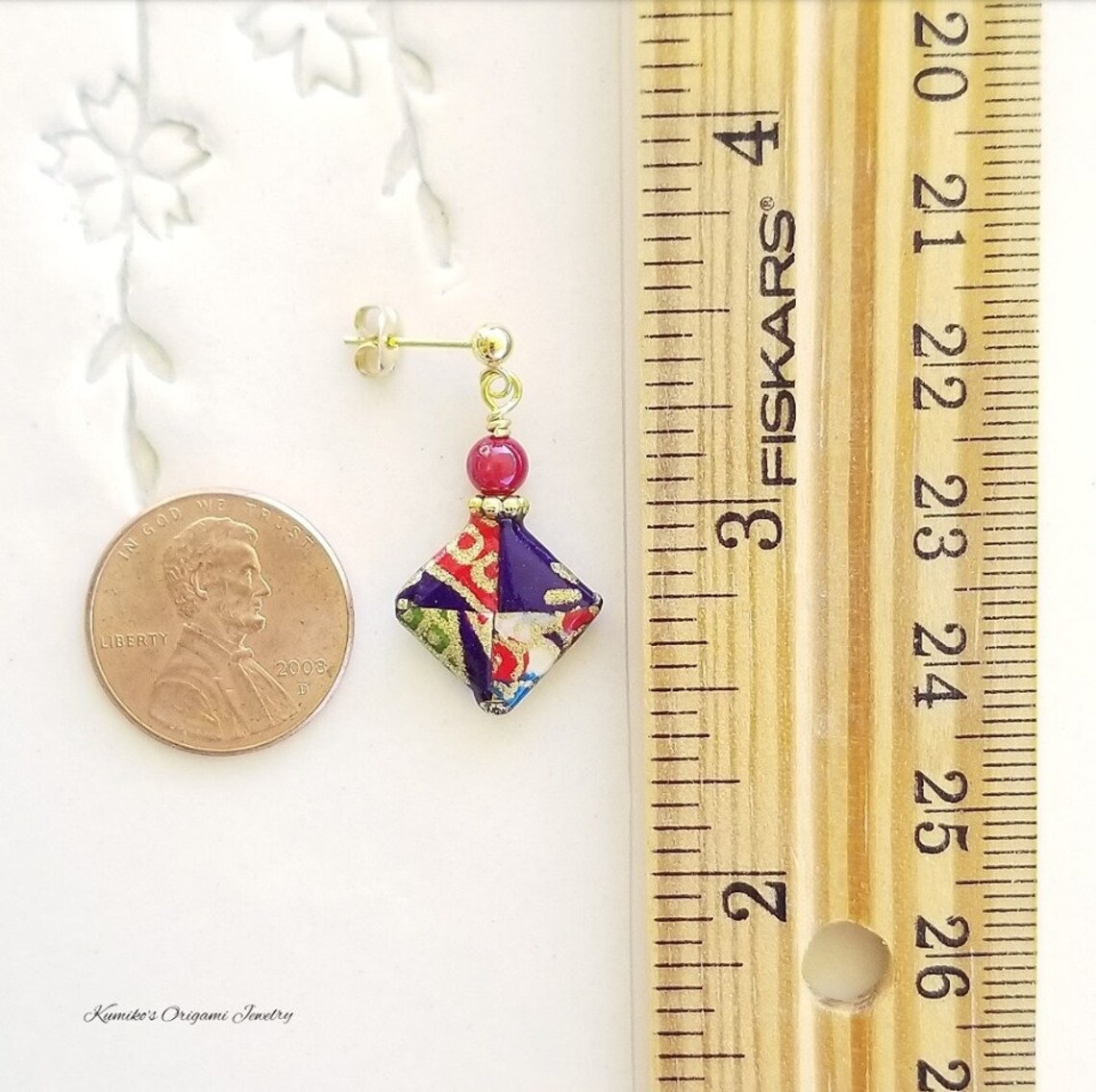 Japanese Origami Jewelry Origami Square Earring extra - Etsy