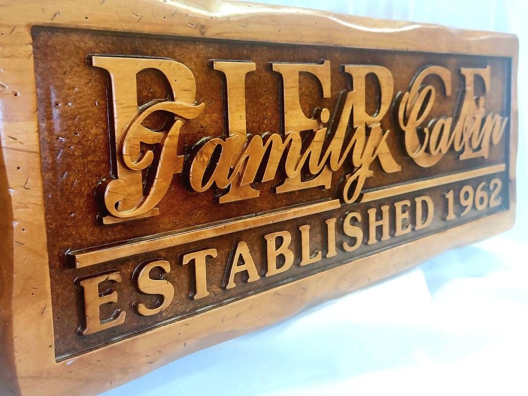 Carved Wood Sign Cabin Commemorative - Etsy