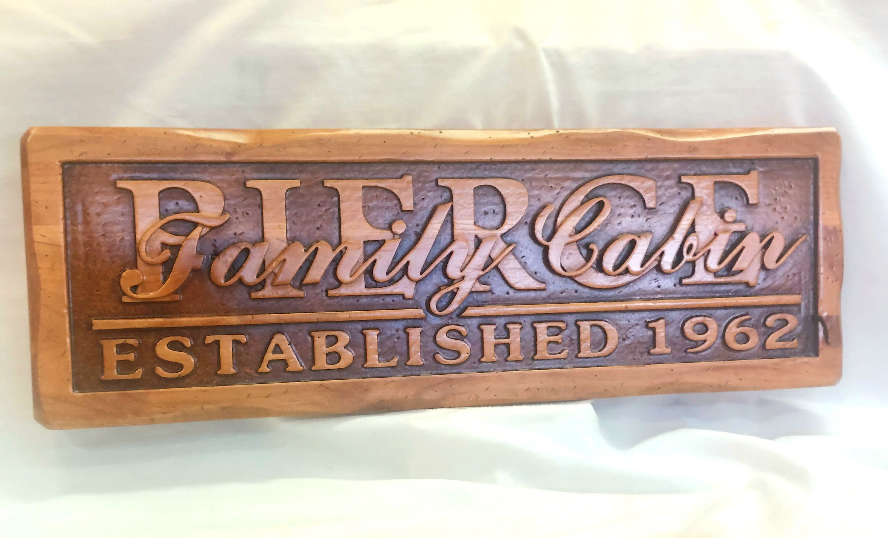 Carved Wood Sign Cabin Commemorative - Etsy