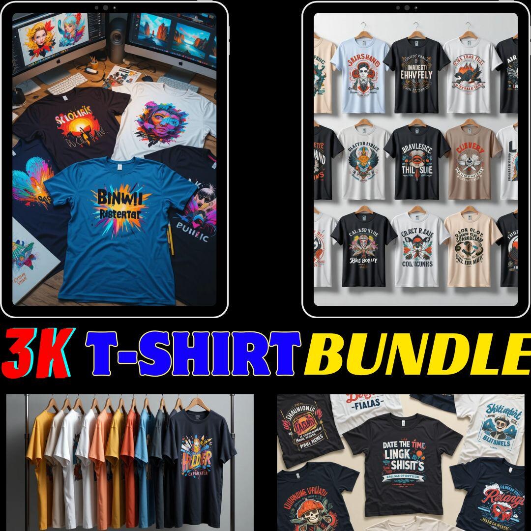3K+ T-shirt Design Bundle – the Ultimate Mega Collection for Print-on ...