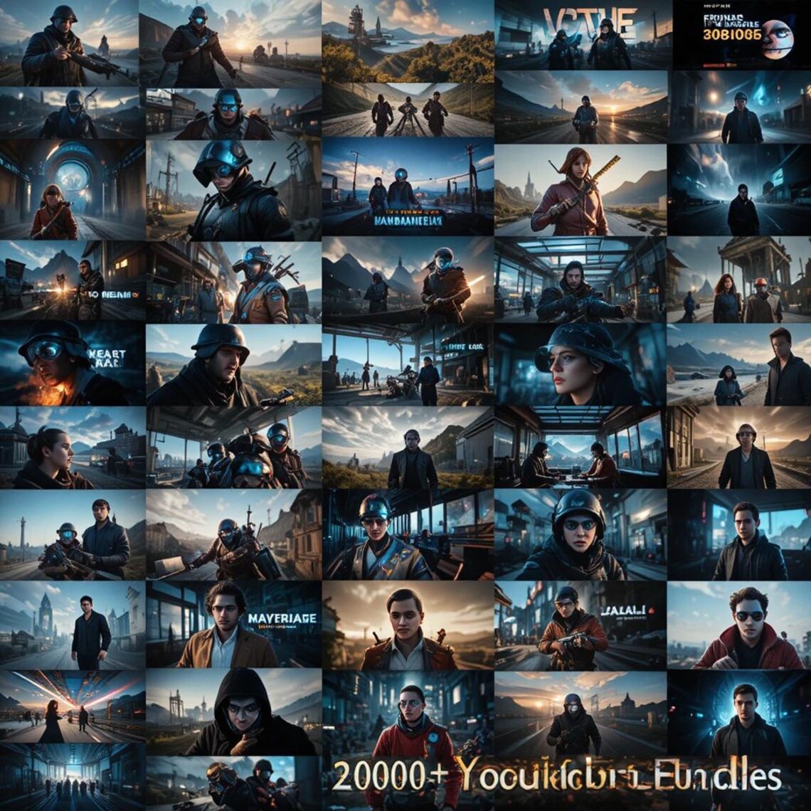 2000+ Youtube Creator Mega Bundle | Thumbnails, Templates, Intros, Tags ...