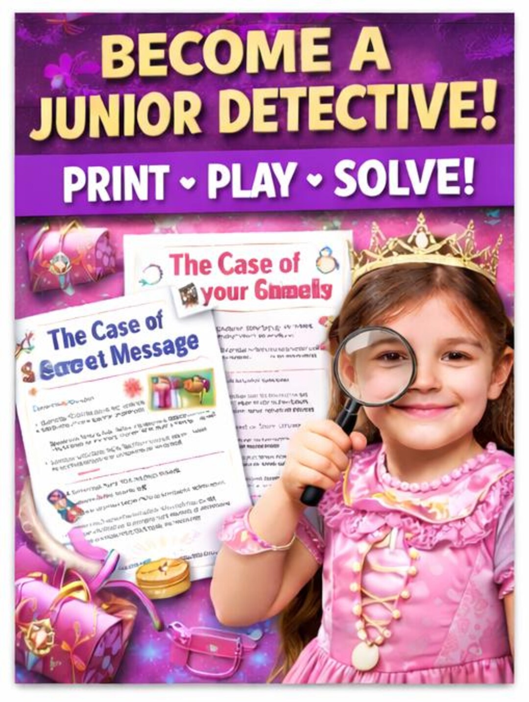 Printable Kids Mystery Game Bundle | Princess Detective Games | 3 One ...