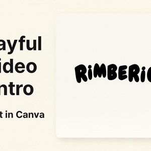 Playful Canva Video Intro Template – Editable Logo Animation for ...