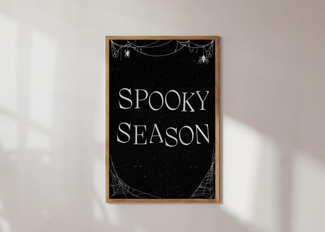 Spooky Season Print Digital Printable Wall Art Print Halloween Wall Art ...