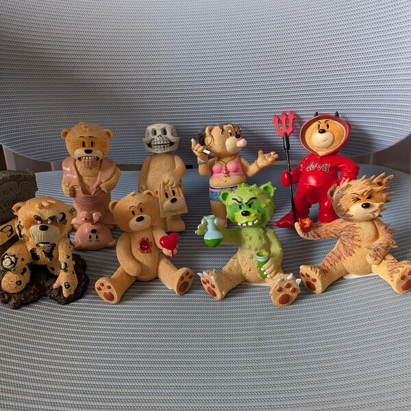 Teddy Bear Figurine - Etsy