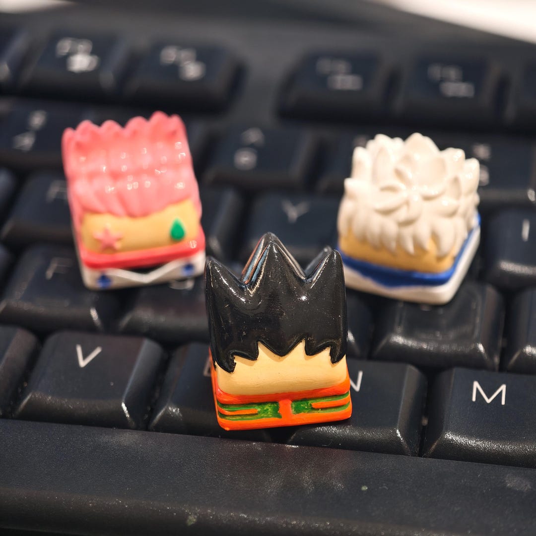 Anime Keycaps – Gon, Killua, Hisoka | Hand Painted Resin Key for ...