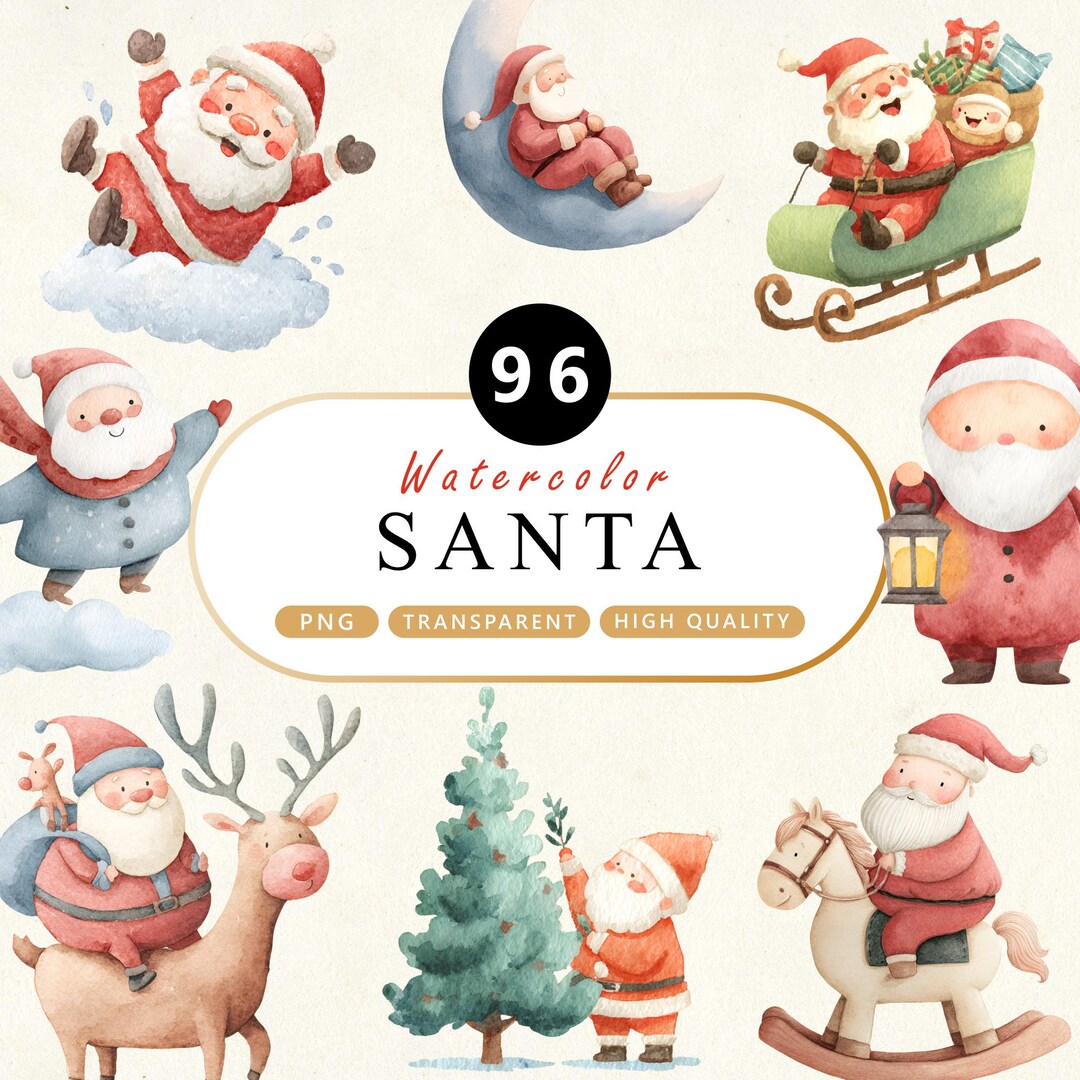 Charming Christmas Santa Clips for Nursery - 96 Piece Collection - Etsy