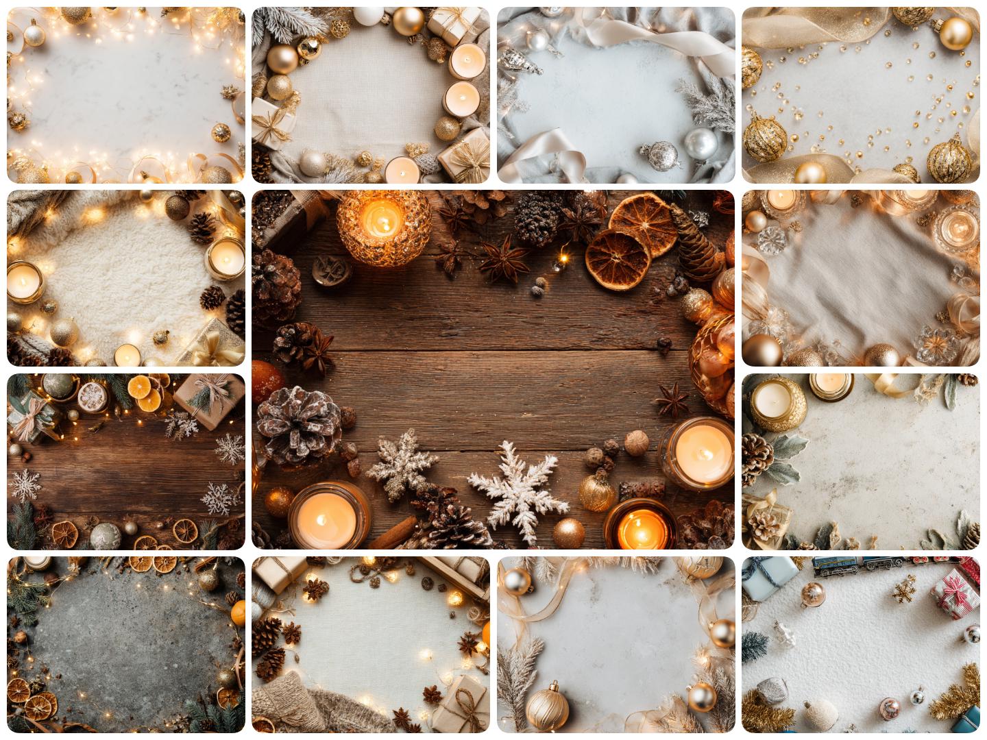 30 Cozy Christmas Flat Lay Mockups Digital Background Bundle for ...