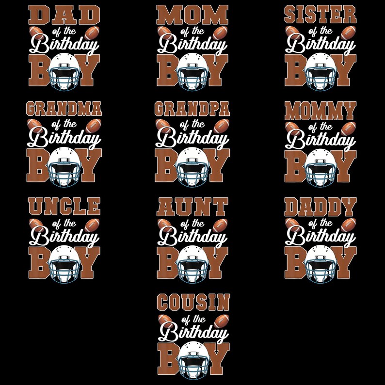 The Birthday Boy Football PNG - Funny Sports Party Sublimation Clipart ...