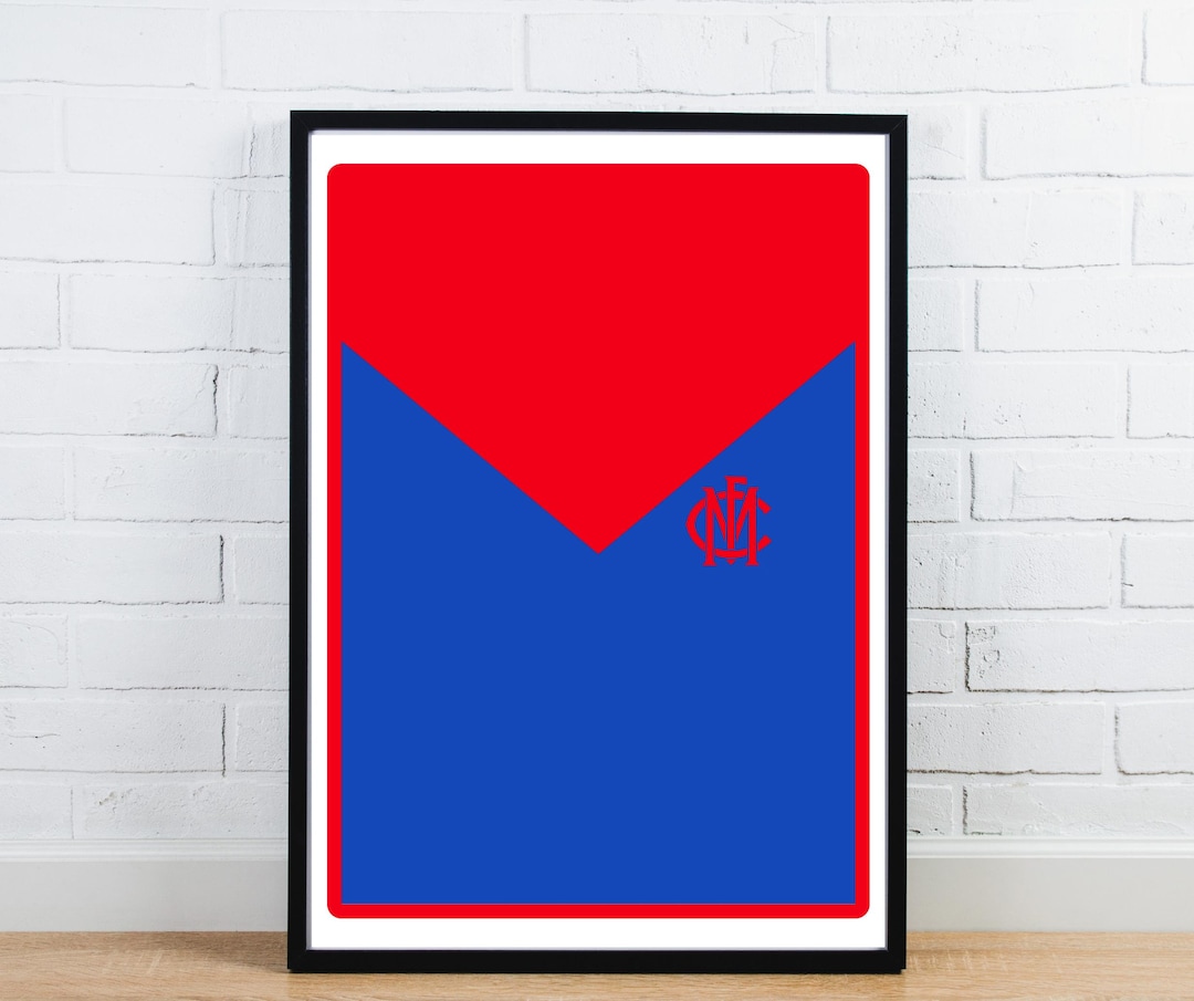 Melbourne Demons Royal Blue Clash Design - AFL Poster | Wall Art ...