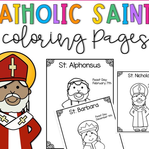 12 Catholic Saints Coloring Books for the Whole Year bundle - Etsy