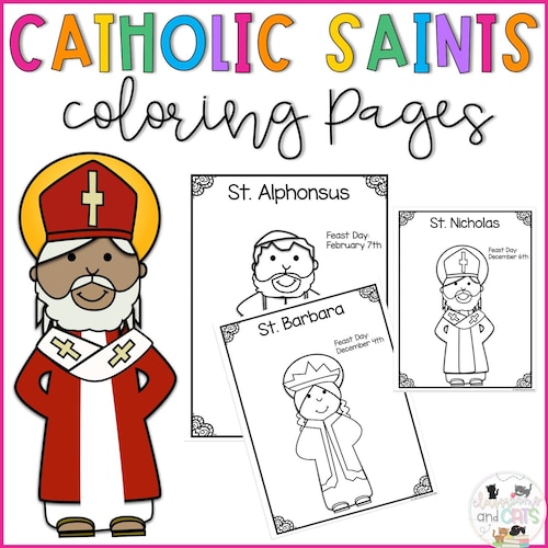 12 Catholic Saints Coloring Books for the Whole Year bundle - Etsy