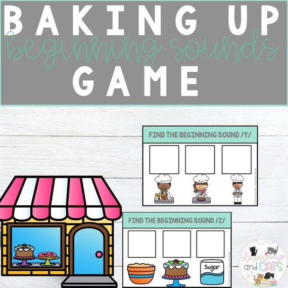 Baking up Beginning Sounds Phonics Game | Etsy