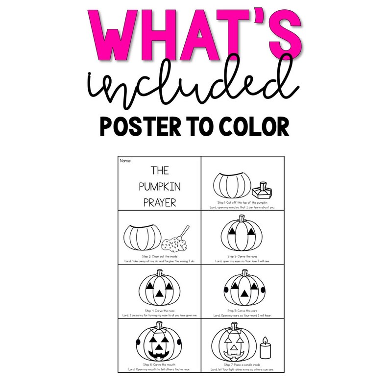 Pumpkin Prayer Parable - Faith Based Halloween - Etsy