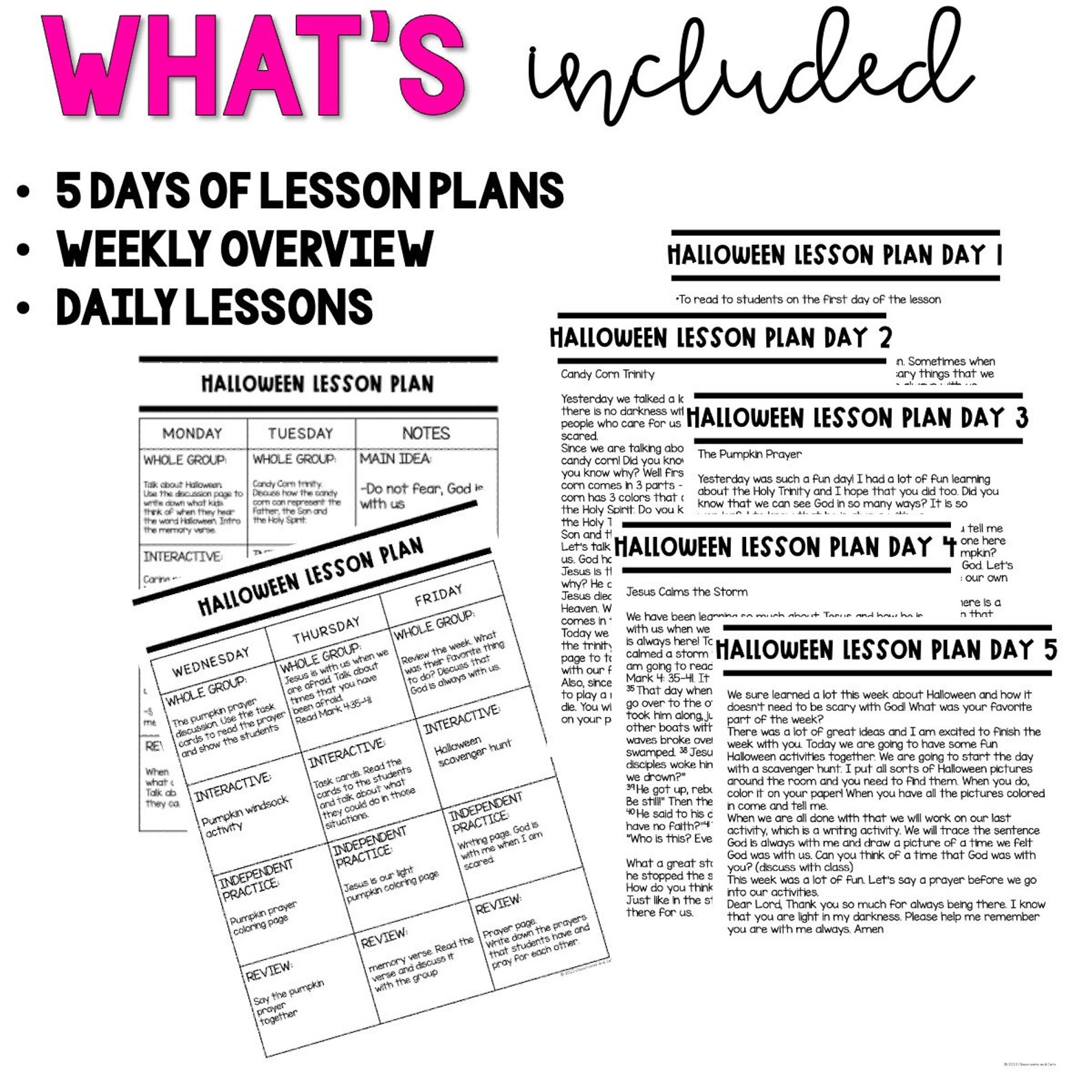 October Halloween Lesson Plan Pre-k Religion - Etsy