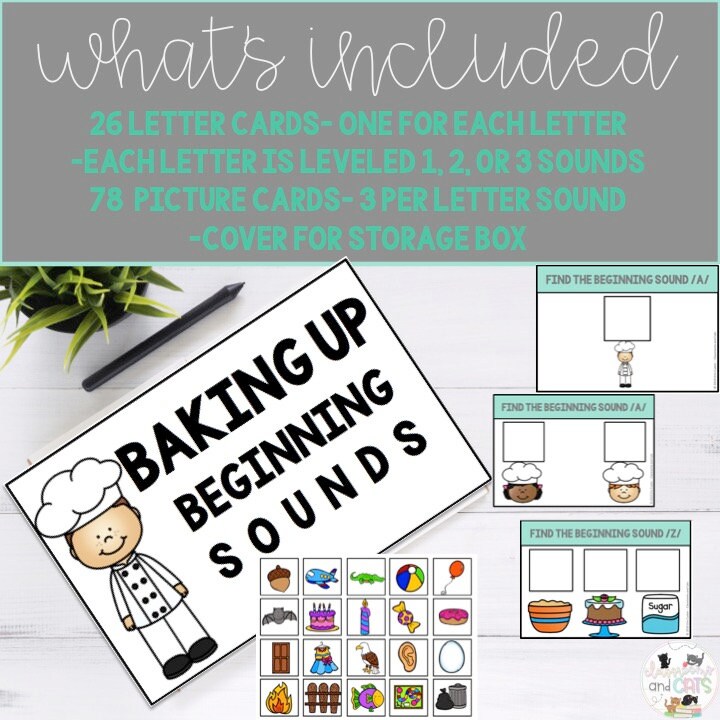 Baking up Beginning Sounds Phonics Game - Etsy