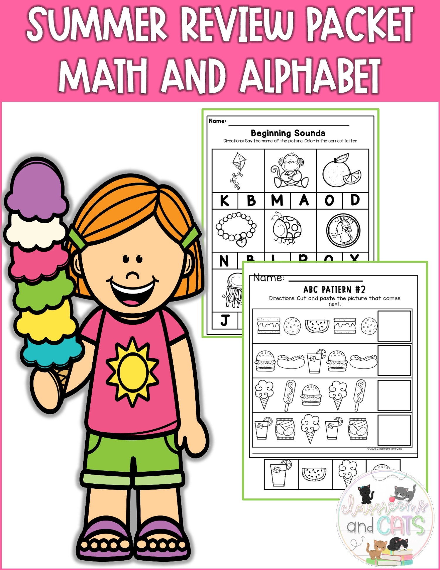 Preschool NO PREP Summer Review Packet - Etsy