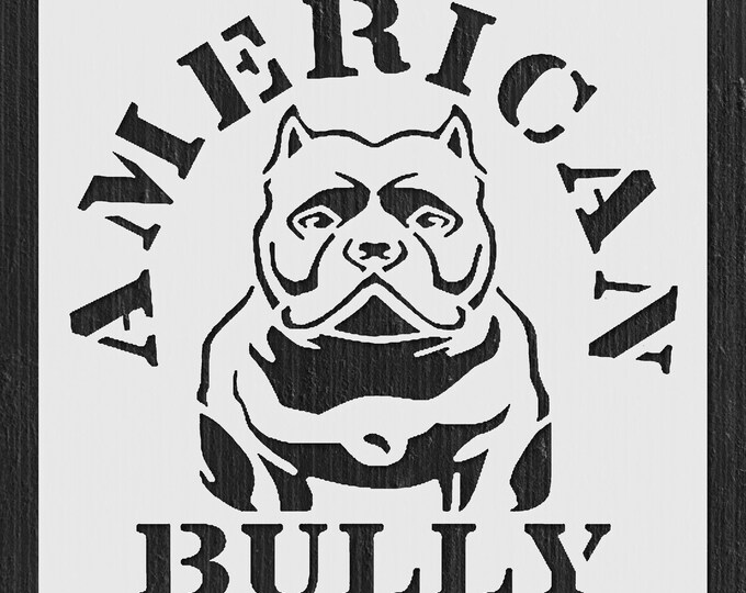 American Bully Stencil Template DIY Dog Decor Reusable Design - Etsy