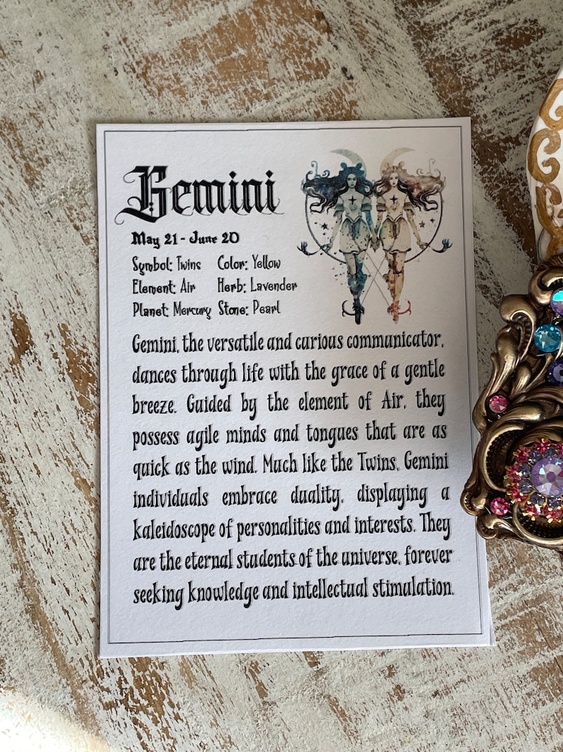 Gemini Zodiac Decoupaged Shell Ring, Jewelry, Trinket Dish - Etsy