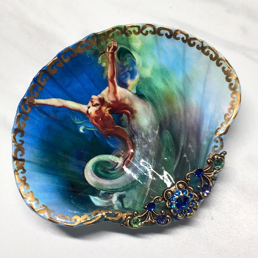Mermaid, Mermaid Shell, Mermaid Jewelry Dish, Jewelry Storage, Freedom ...