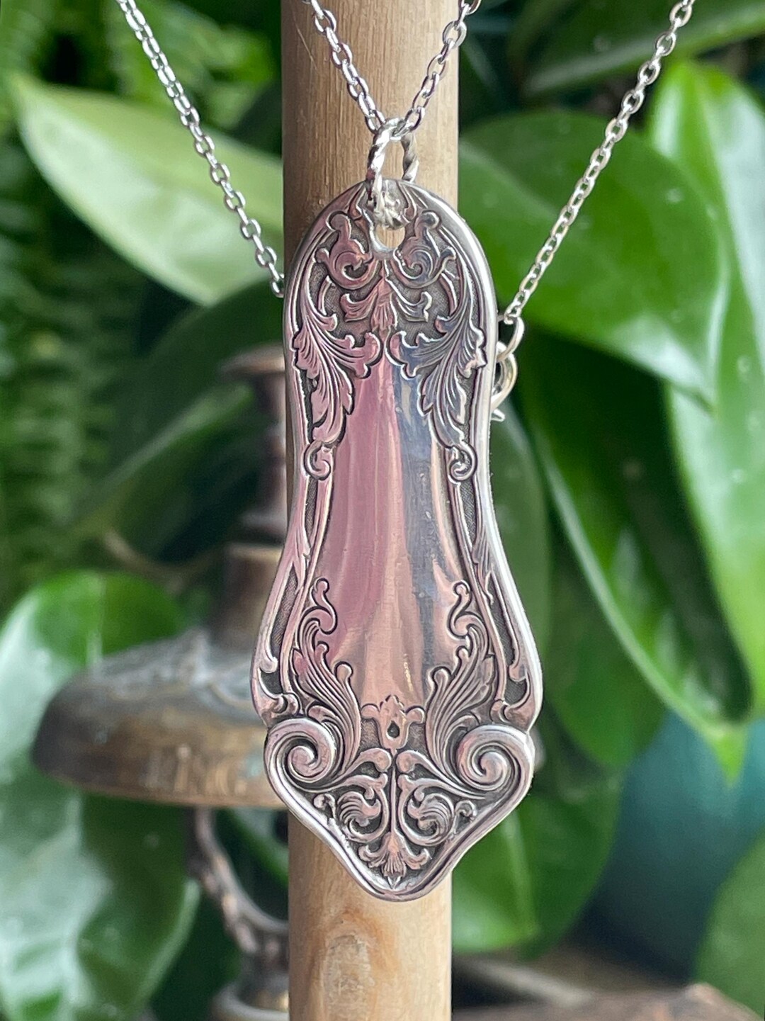 Vintage Sterling Silver Spoon Necklace - Etsy