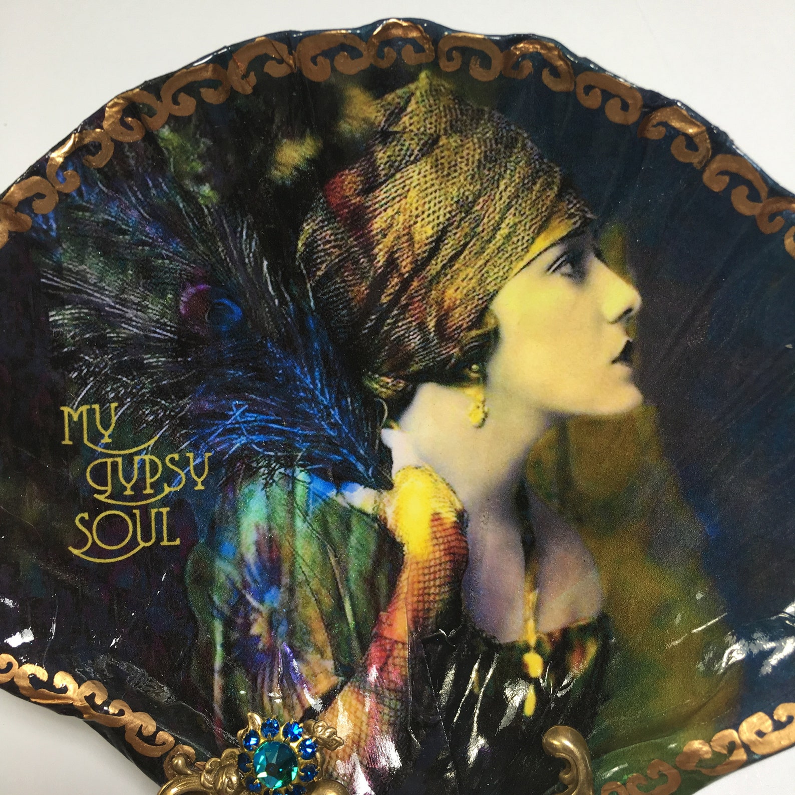 Gypsy Soul Shell Jewelry Dish Shell Art Ring Dish Jewelry | Etsy