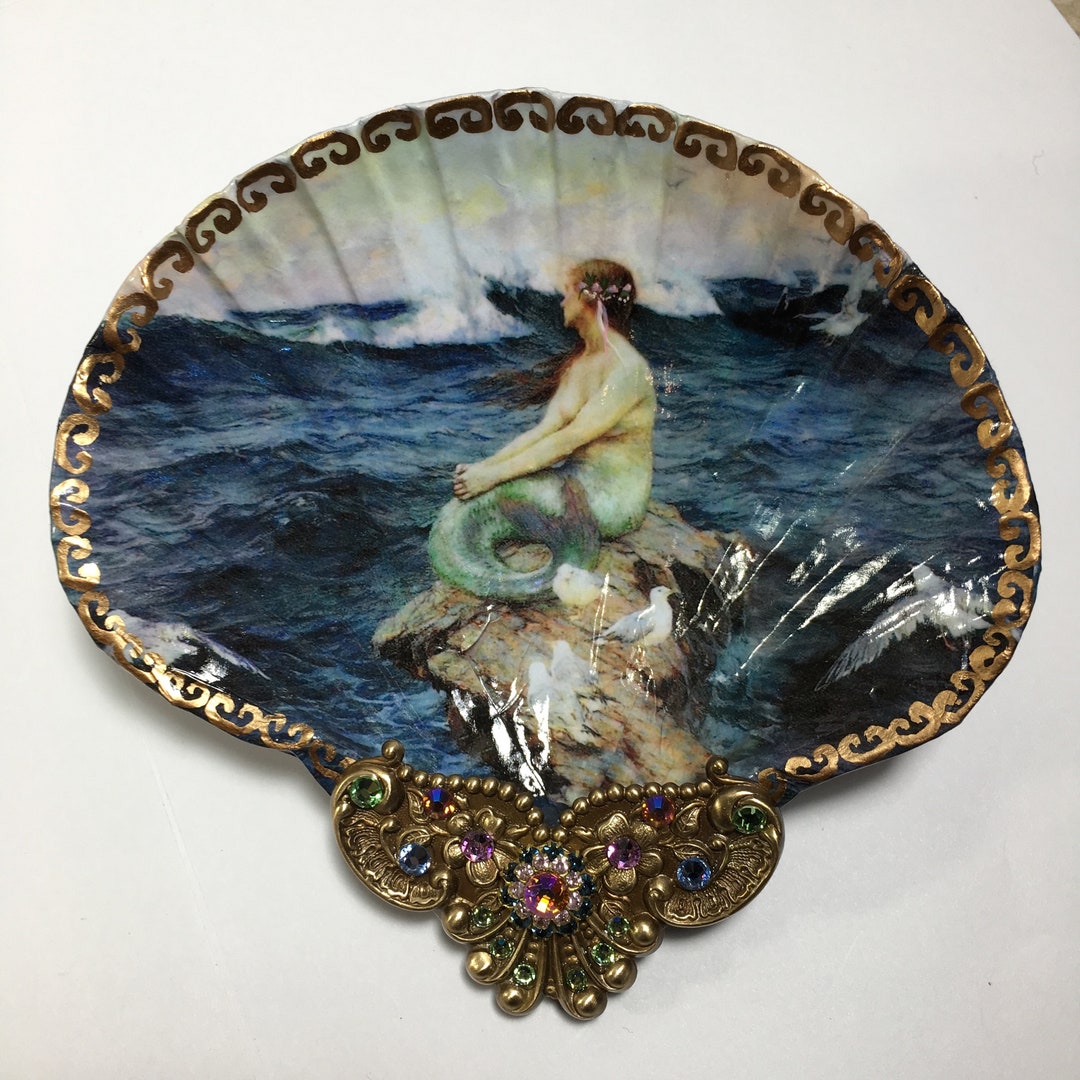 Mermaid Jewelry Shell Dish, Alter Dish - Etsy