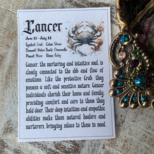 Cancer Zodiac Decoupaged Shell Ring, Jewelry, Trinket Dish - Etsy