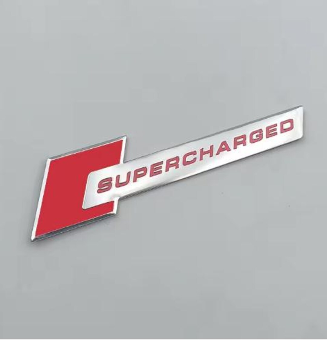 3D Aluminum Logo Supercharged Emblem Car Rear Trunk Fender Badge ...