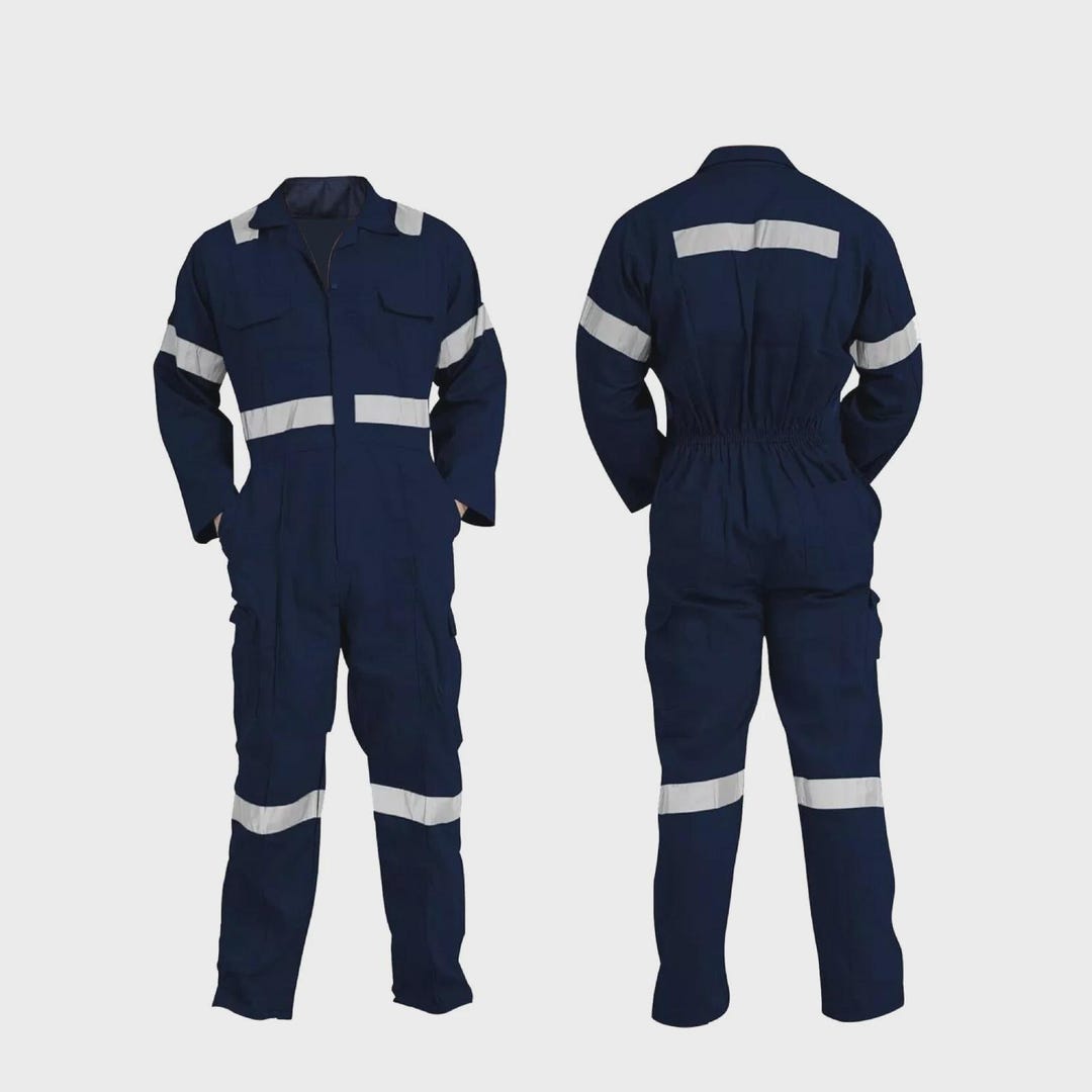 Men's Workwear Overalls: Reflective Safety Boiler Suit - Etsy