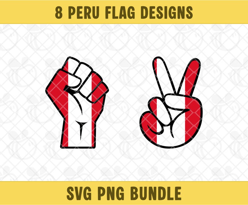 Peru Flag SVG PNG Bundle, Peru Flag Clipart, Peru Map Vector, Peru Love ...