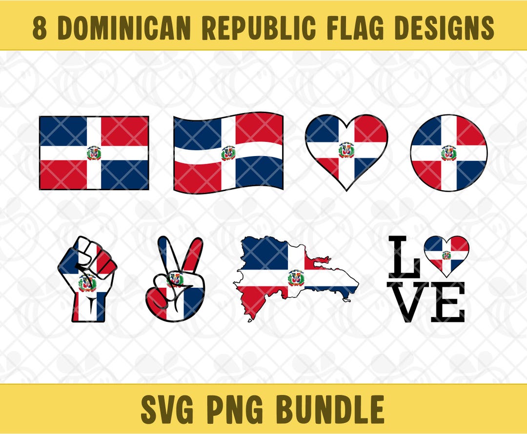 Dominican Republic Flag SVG PNG Bundle, Dominican Republic Flag Clipart ...