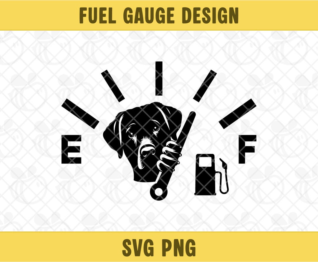 Labrador Fuel Gauge SVG PNG Bundle, Gas Cap Design Clipart, Gas Gauge ...