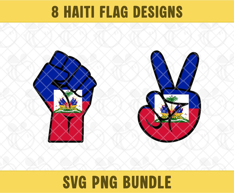 Haiti Flag SVG PNG Bundle, Haiti Flag Clipart, Haiti Map Vector, Haiti ...