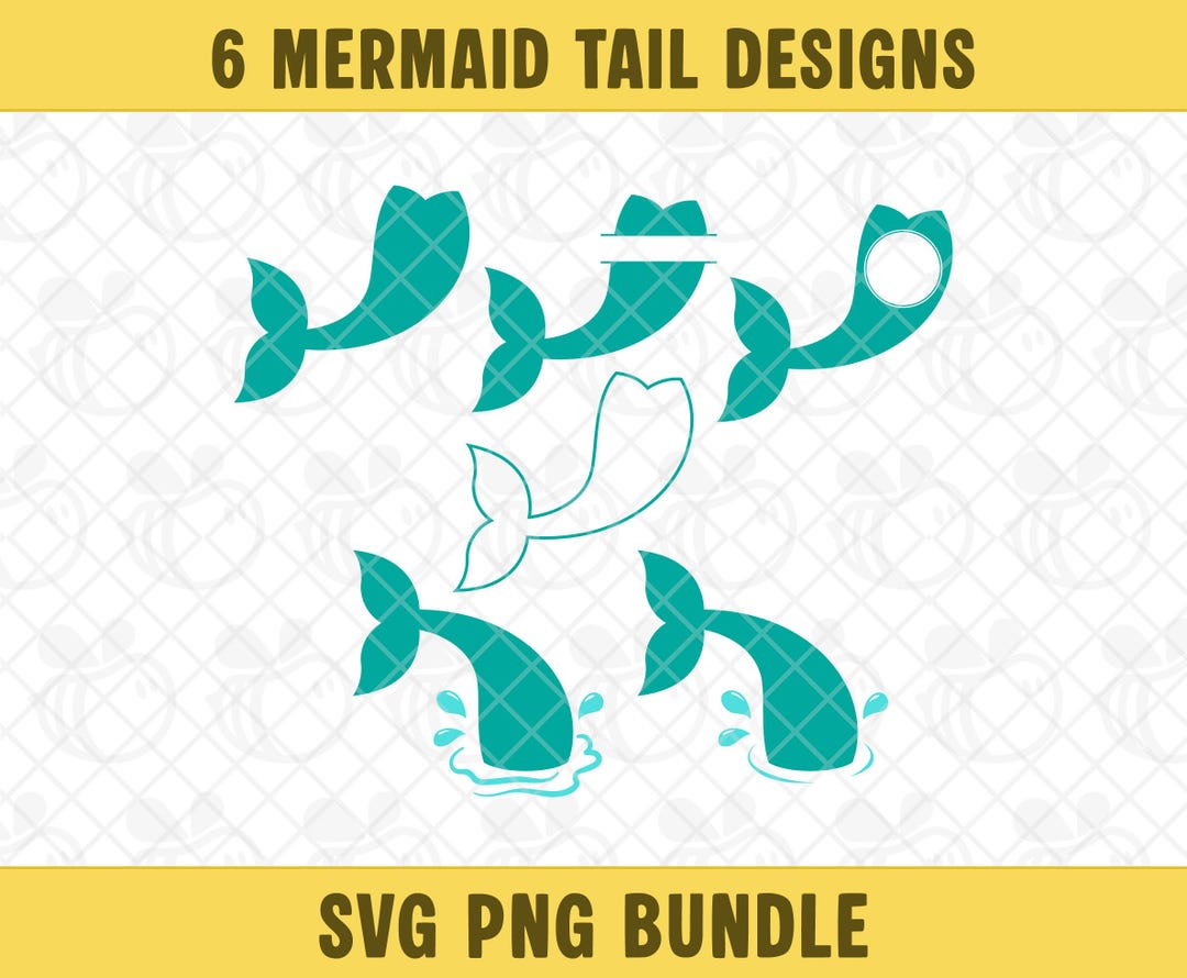 Mermaid Tail SVG PNG Bundle: Digital Cut Files (digital Download) - Etsy