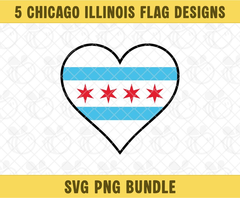 Illinois Chicago SVG PNG Bundle, Chicago Flag Clipart, Chicago Vector ...