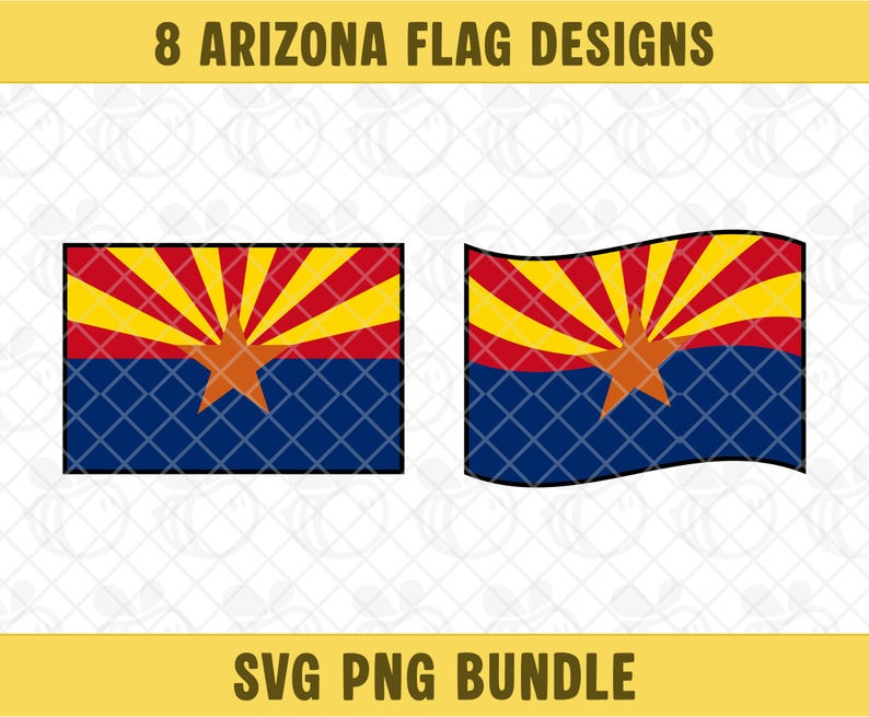 Arizona Flag SVG PNG Bundle, Arizona State Flag Clipart, Arizona Map ...