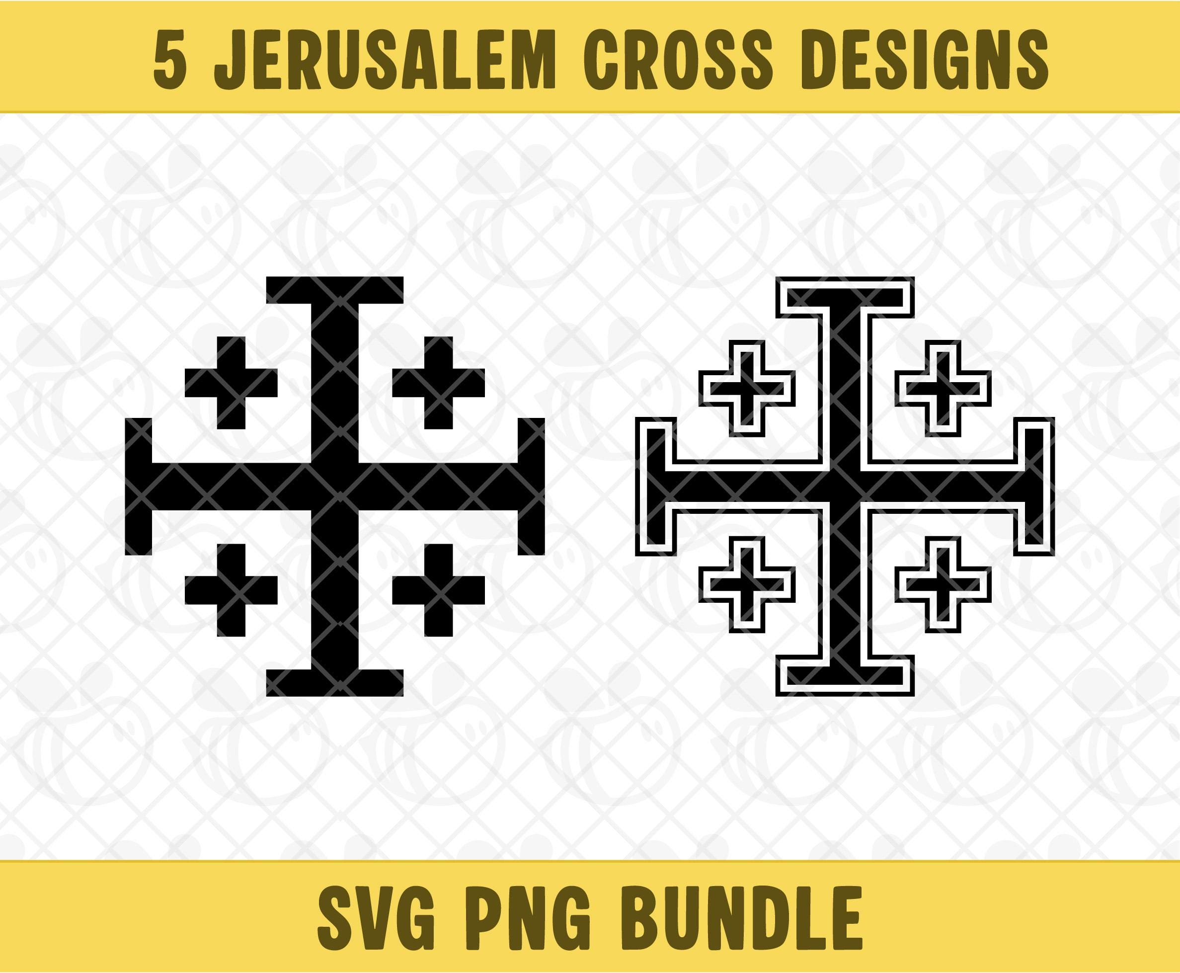 Jerusalem Cross SVG PNG Bundle, Crusader Cross Svg, Vector Clipart ...