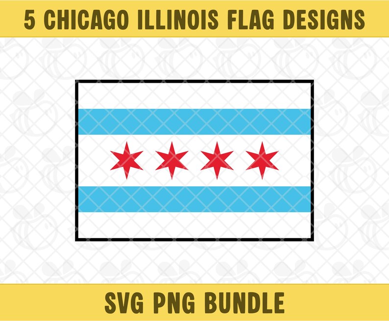 Illinois Chicago SVG PNG Bundle, Chicago Flag Clipart, Chicago Vector ...