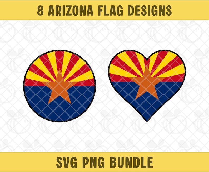 Arizona Flag SVG PNG Bundle, Arizona State Flag Clipart, Arizona Map ...