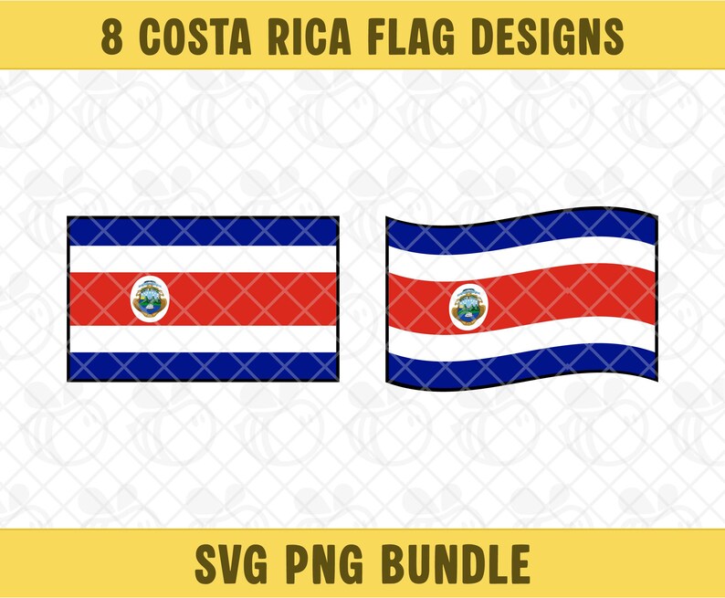 Costa Rica Flag SVG PNG Bundle, Costa Rica Flag Clipart, Costa Rica Map ...