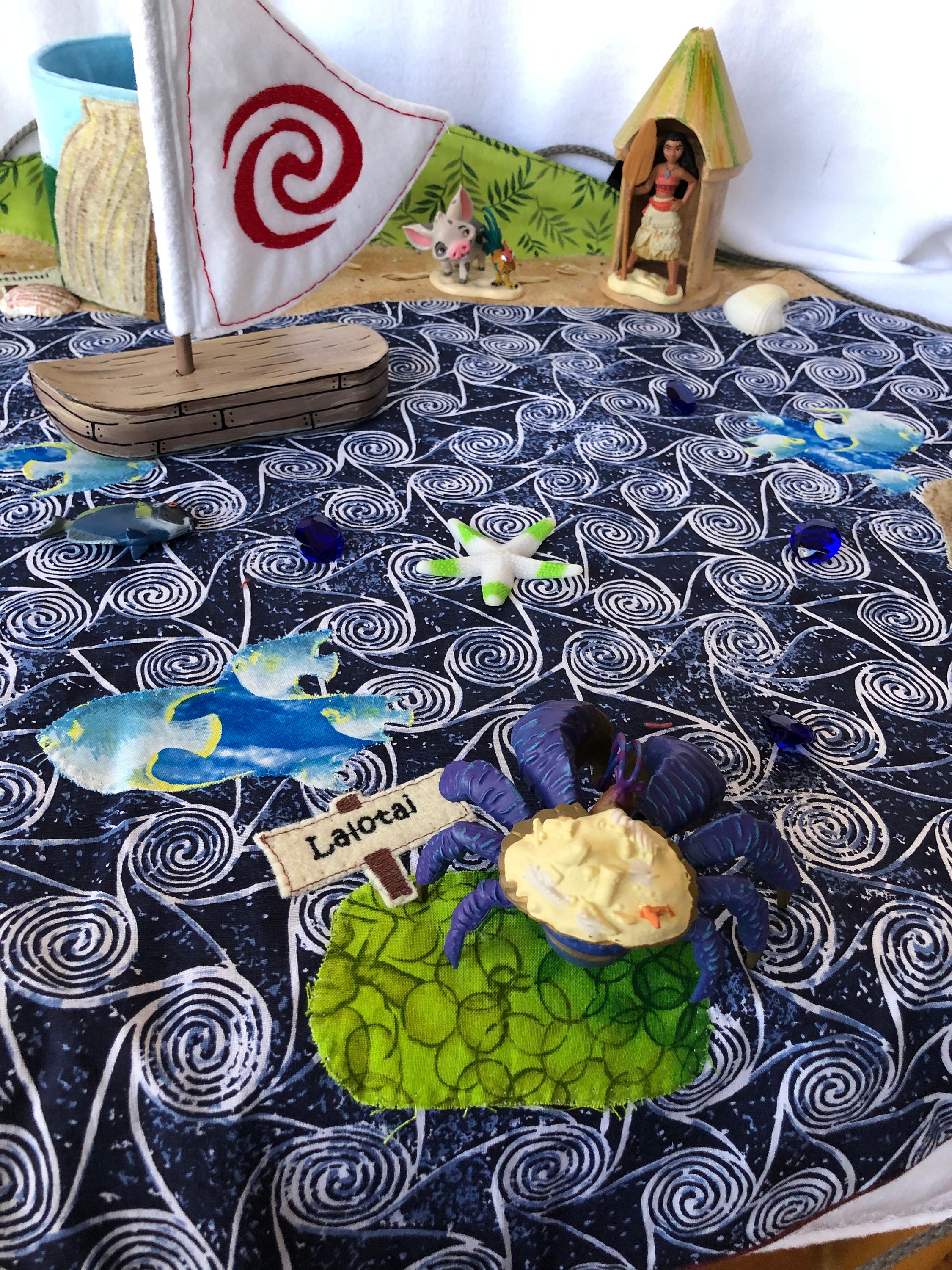 Moana and Friends Play Mat Playmat Toy With Characters and Accessories ...